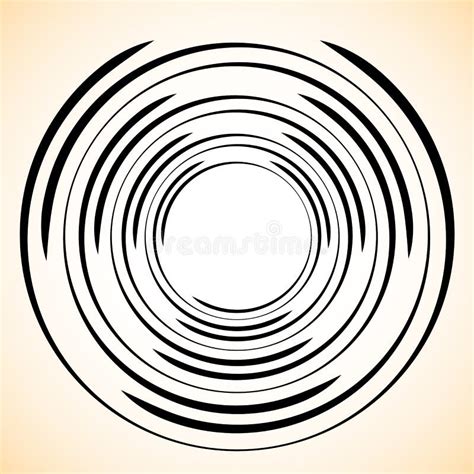Spiral Vortex Element Concentric Radiating Lines Abstract Gr Stock Vector Illustration Of