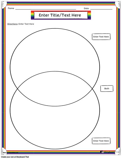 Venn Diagram Arbeidsark 7 Storyboard Por No Examples