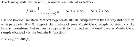 Use The Inverse Transform Method To Generate Chegg