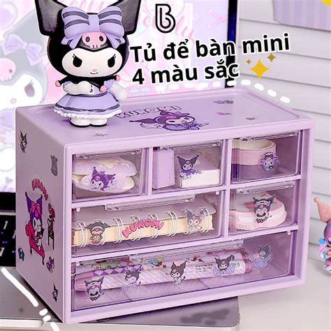 Tủ đồ mini để bàn đa năng nhiều ngăn đựng mỹ phẩm dụng cụ học tập có ngăn kéo xếp chồng lên