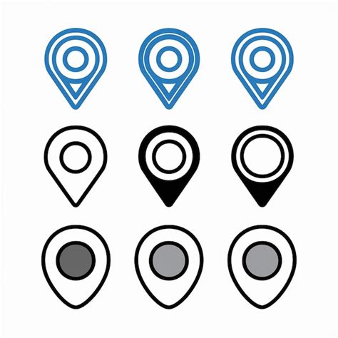 Premium Vector A Collection Of Location Markers Or Pin Icons