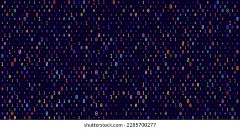 Mathematics Background Binary Numbers Random Pattern Stock Vector