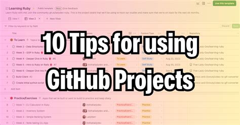 10 Things You Didnt Know You Could Do With Github Projects The Github Blog
