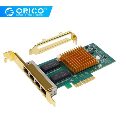 Orico 4 Port Network Card Gigabit Ethernet Pci Express Network Card 1000m Pcie Rj45 Intel I350