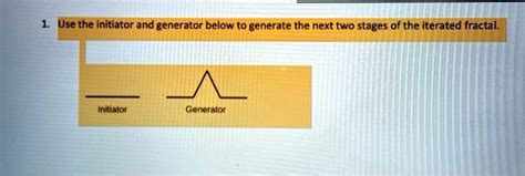 1 Use The Initiator And Generator Below To Generate The Next Two