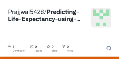 Github Prajjwal5428predicting Life Expectancy Using Machine Learning