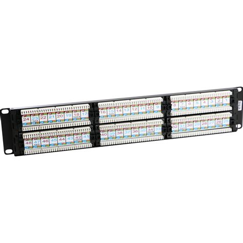 100 306 EXCEL CAT6 48 PORT 2U PATCH PANEL BLACK Ictechdistribution Com