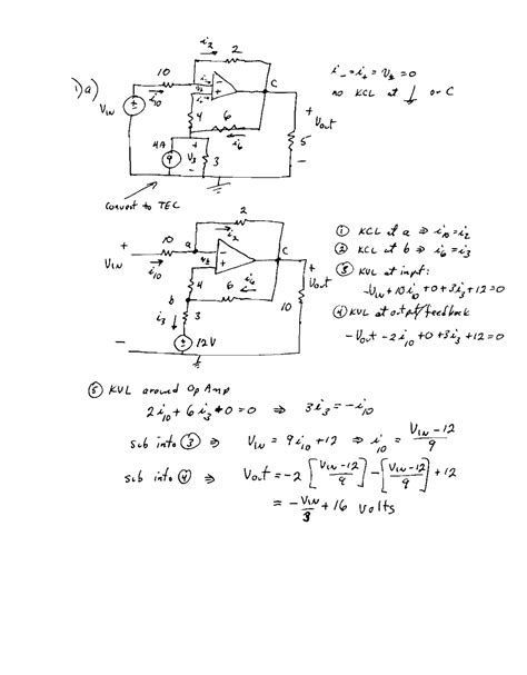 Practice Problems For Exam On Electric Circuit Analysis Ece 280 Exams Electrical Circuit