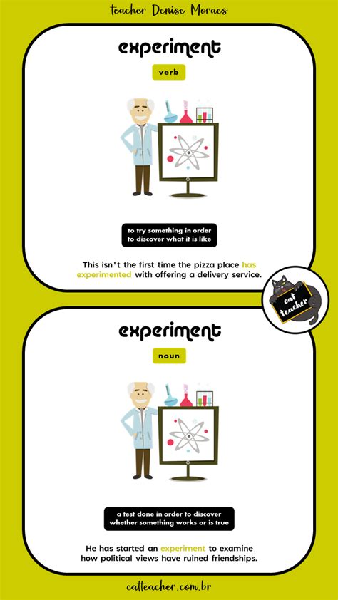 Scientific Nouns And Verbs Cat Teacher