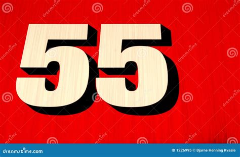 Number 55 Stock Image Image Of Five Double White Fiftyfive 1226995
