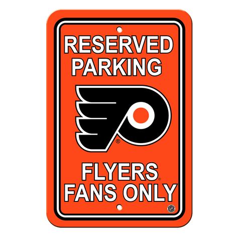 Philadelphia Flyers Sign 12x18 Plastic Reserved Parking Style Sports