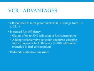 Variable Compression Ratio Of Engine PPTX