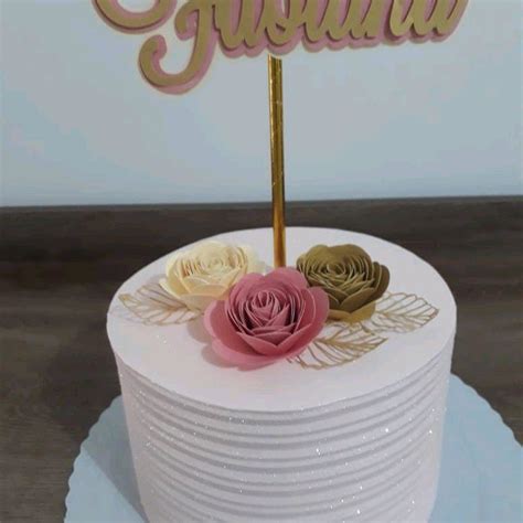 Topo Bolo Flores Elo Produtos Especiais