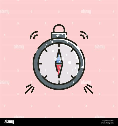 Outline Compass Logo Vector Illustration Design Simple Minimal Compass