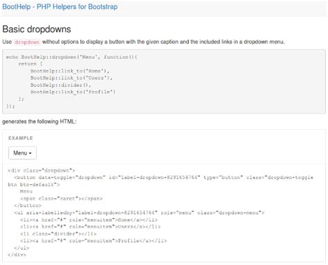 Php Bootstrap Helpers Generate Html Pages Programatically With Bootstrap Php Classes