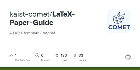 Github Kaist Cometlatex Paper Guide A Latex Template Tutorial