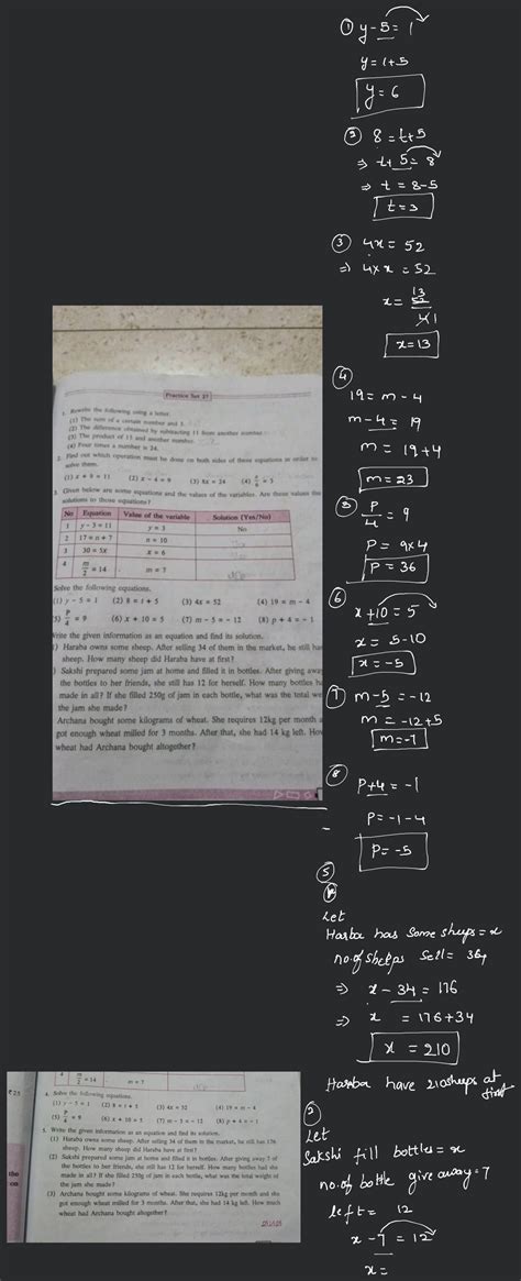 Given Below Are Some Equations And The Values Of The Variables Are These