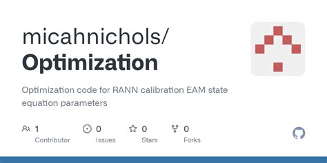 Github Micahnicholsoptimization Optimization Code For Rann Calibration Eam State Equation