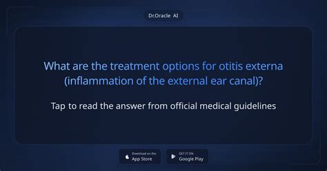 What Are The Treatment Options For Otitis Externa Inflammation Of The External Ear Canal