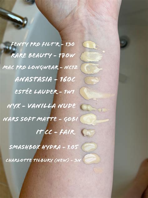 Swatches With The New Charlotte Tilbury Foundation 3n Rolivemua