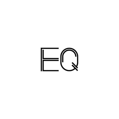 Premium Vector Eq Monogram Logo Design Letter Text Name Symbol Monochrome Logotype Alphabet