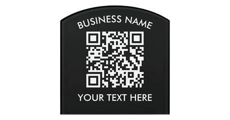 Add Your Own Qr Code Scan Minimal Simple Door Sign Zazzle