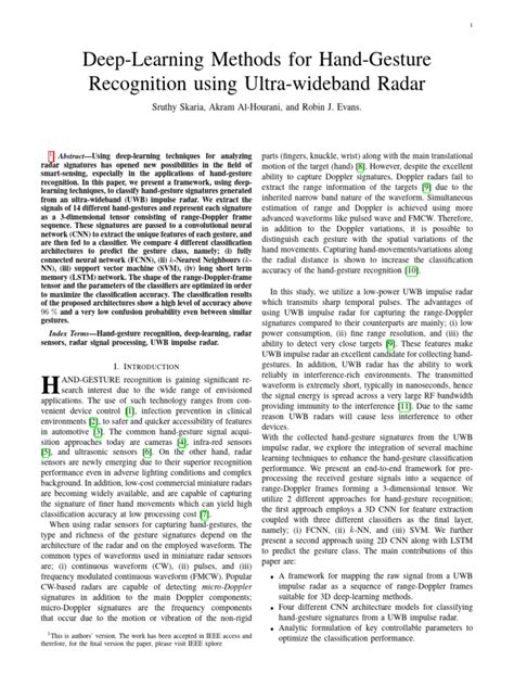 manuscript deep learning methods for hand gesture recognition using