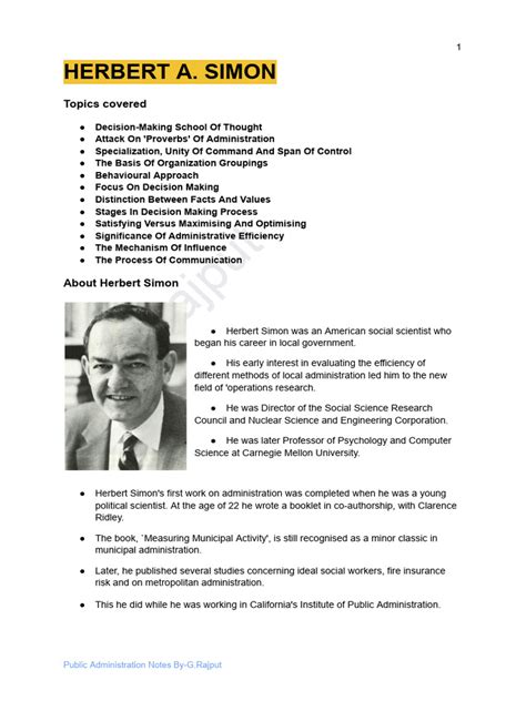 Herbert Simons Decision Making Insights Pdf Decision Making