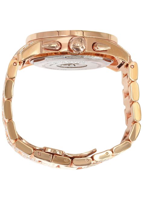 Mens Rose Gold Tone Diamond Watch Appx 16 Carats