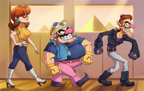 Princess Daisy Wario And Waluigi Mario And 3 More Drawn By