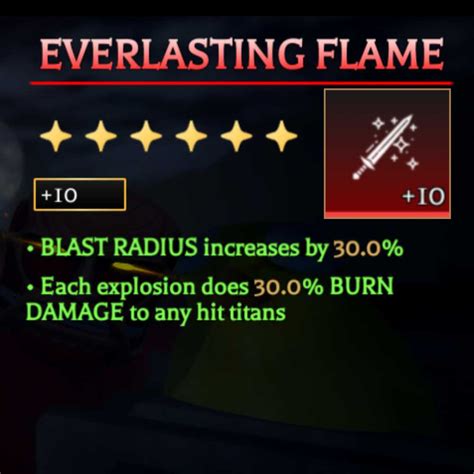 · Everlasting Flame Level 10 Perk Aotr Attack On Titan Revolution