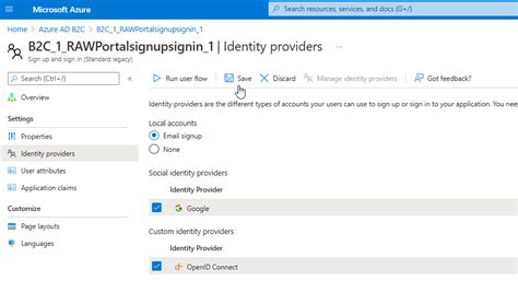 power apps portal configure azure ad provider in azure b2c