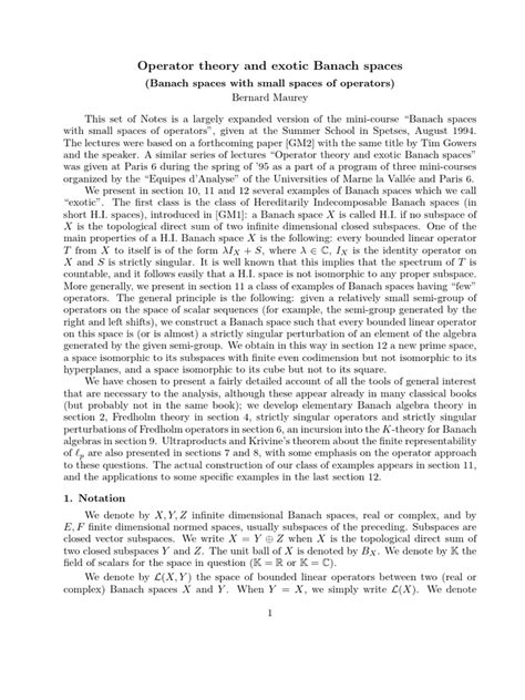 Operator Theory Of Banach Algebra Pdf Banach Space Operator Mathematics