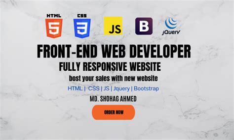 Be Your Front End Web Developer Using Html Css Java Script By