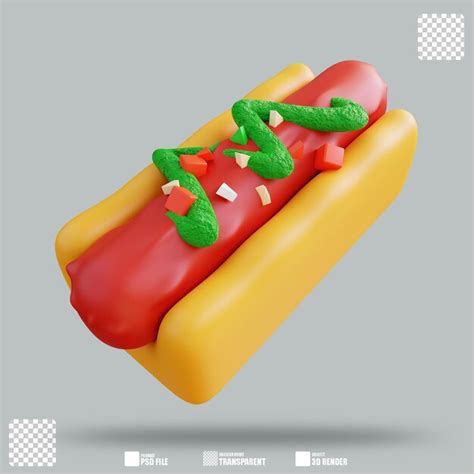 Premium Psd 3d Illustration Choripan 3