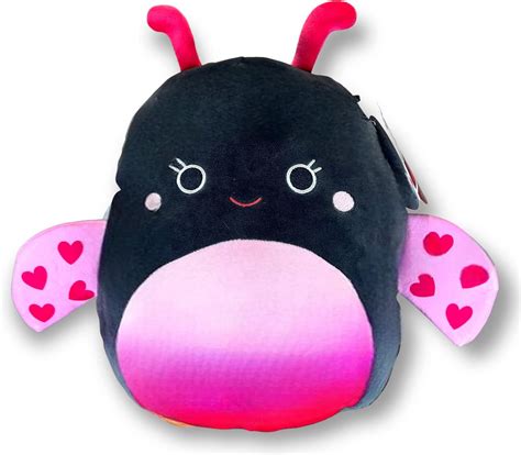 Squishmallows Official Kellytoy Ladee Ladybug Hot Pink Red And Black 11 Inch Insect