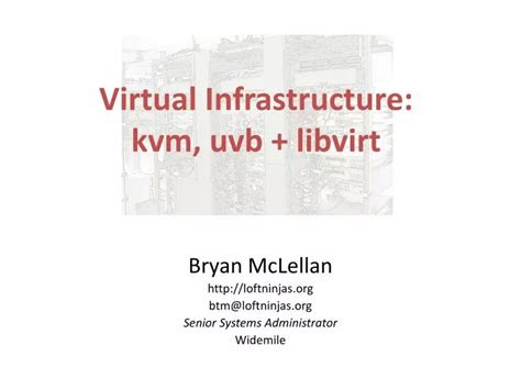 Ppt Virtual Infrastructure Kvm Uvb Libvirt Powerpoint Presentation Id 2042575