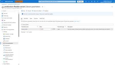 Set The Value Of One Or More Server Parameters Azure Database For Postgresql Microsoft Learn
