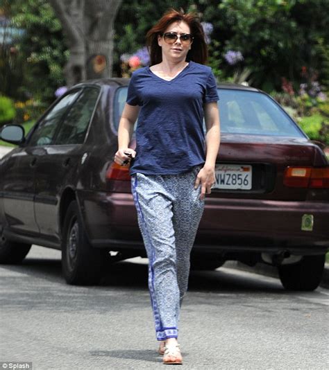 Alyson Hannigan Ditches Her Usual Casual Jeans For A Pair Of Patterned