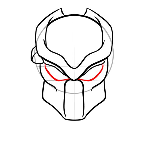 How To Draw A Predator Mask Step By Step Guide