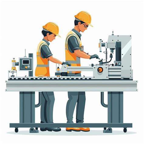 Assembly Worker Vector Illustration Isolated On White Background