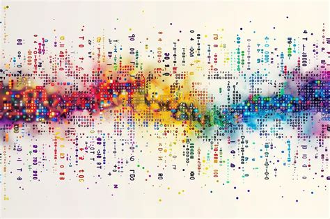 Illustration Of Colorful Numbers Arranged In Rows And Columns Forming An Endless Pattern Of