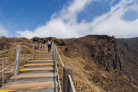 Hallasan National Park Jeju Island South Korea Spring View Of