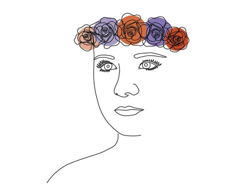 woman sketch lines