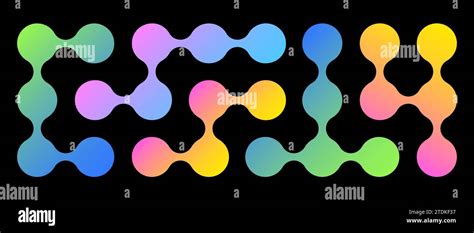 Iridescent Meta Ball Set Colorful Connected Morph Dots Liquid Blob Pattern Collection