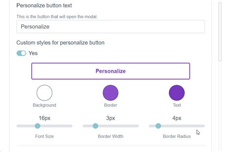How To Change The Personalize Button Styles Customily