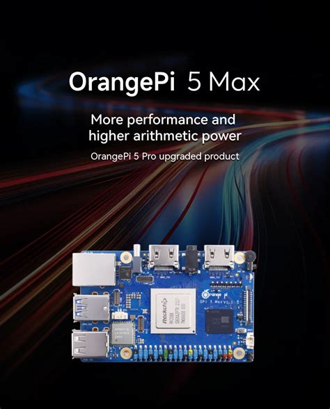 orange pi 5 max 8gb ram single board computer lpddr5 rk3588 chip m 2