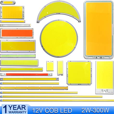 2W 300W 12V LED COB Light Bulb Strip Chip On Board Lighting Source Warm Natural Cold White Blue