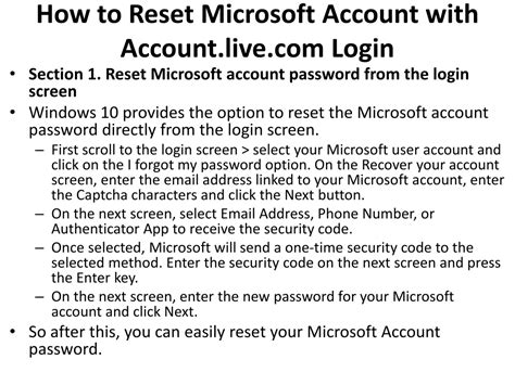 PPT Account Live Com Acsr Account Live Com Password Reset PowerPoint Presentation ID 11492304