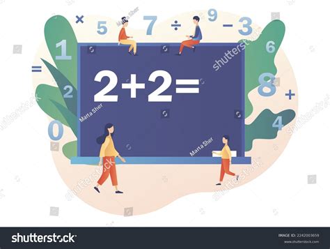 Mathematic Class Arithmetic Symbols On Chalk Stock Vector Royalty Free